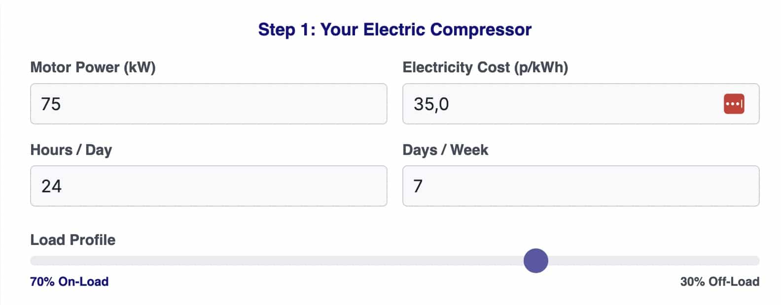 Air Compressor Performance Calculator | Anglian Compressors & Equipment Ltd