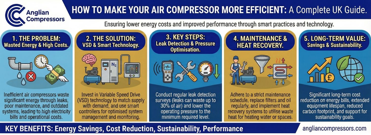 How To Make Your Air Compressor More Efficient | Anglian Compressors
