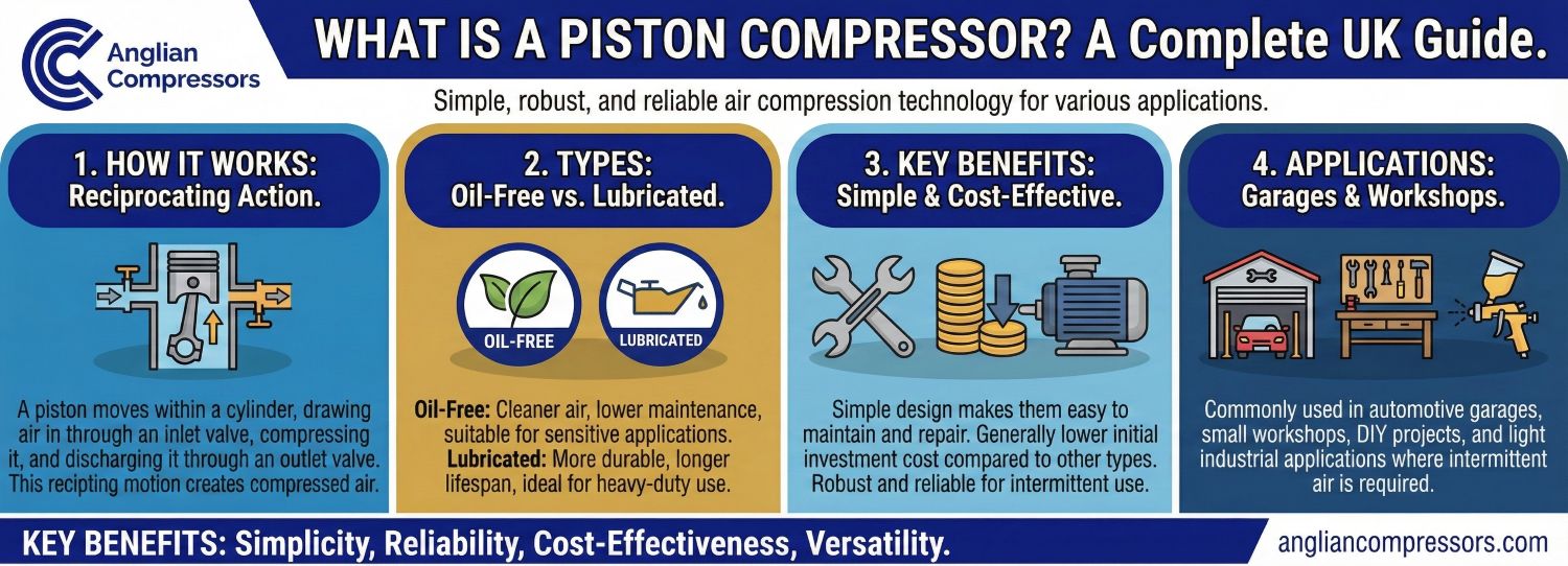 What is a Piston Compressor? | Anglian Compressors
