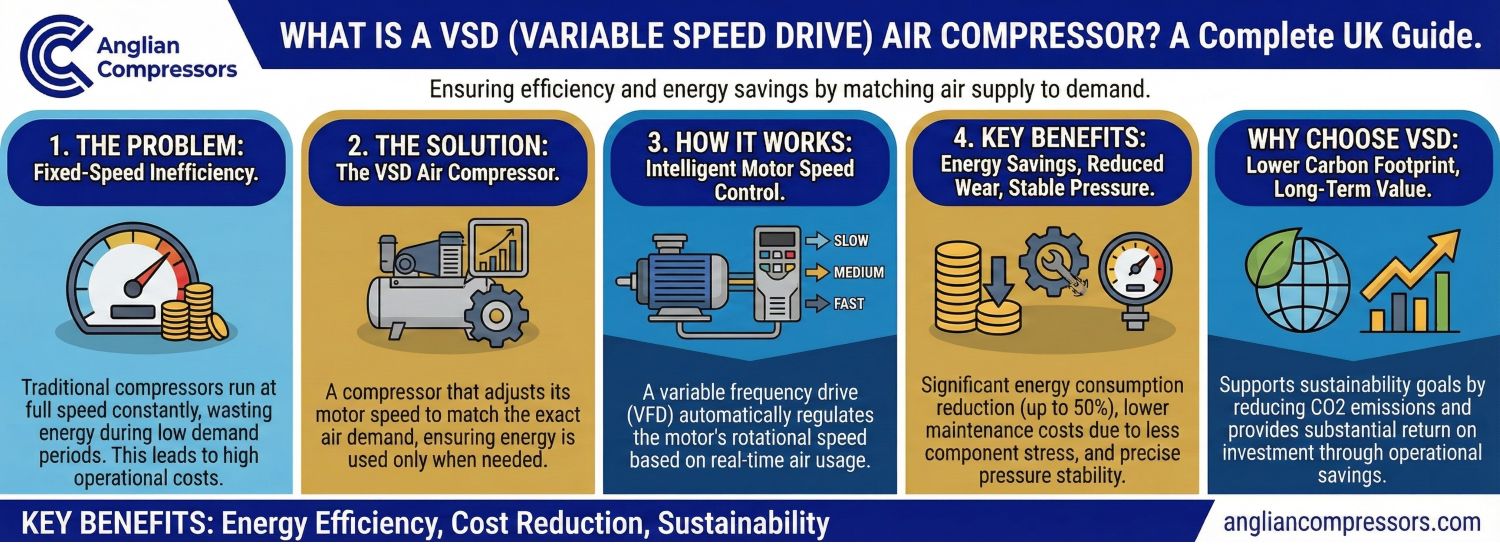 What is a VSD Air Compressor? | Anglian Compressors