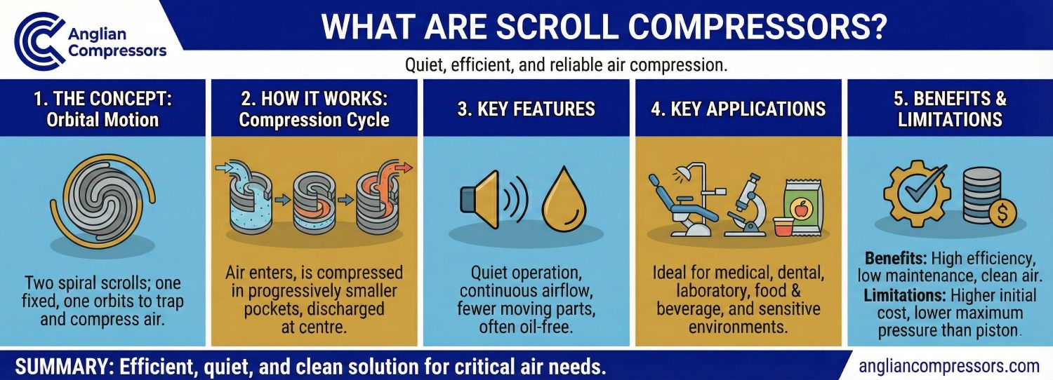 What are Scroll Compressors? | Anglian Compressors