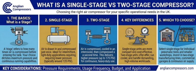 Understanding Single-Stage vs. Two-Stage Air Compressors | Anglian ...